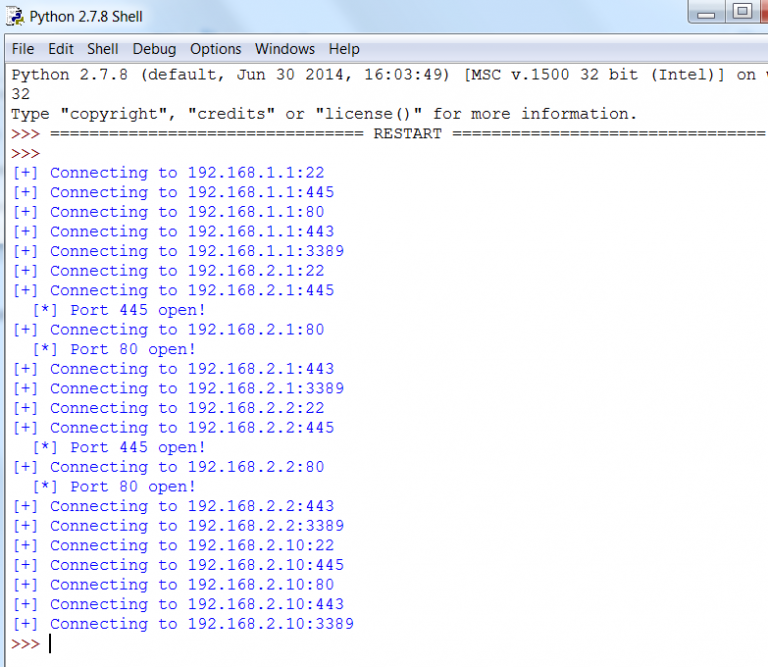 A simple Python port scanner
